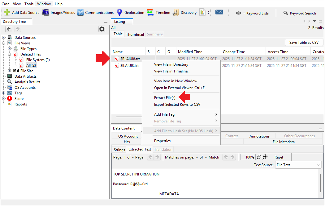 Recovering Deleted Files (Basic) Using Autopsy